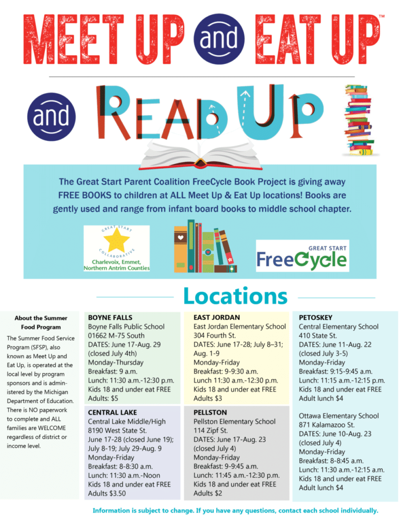 Meet Up and Eat Up, and Read Up - summer 2019 food programs at local ...